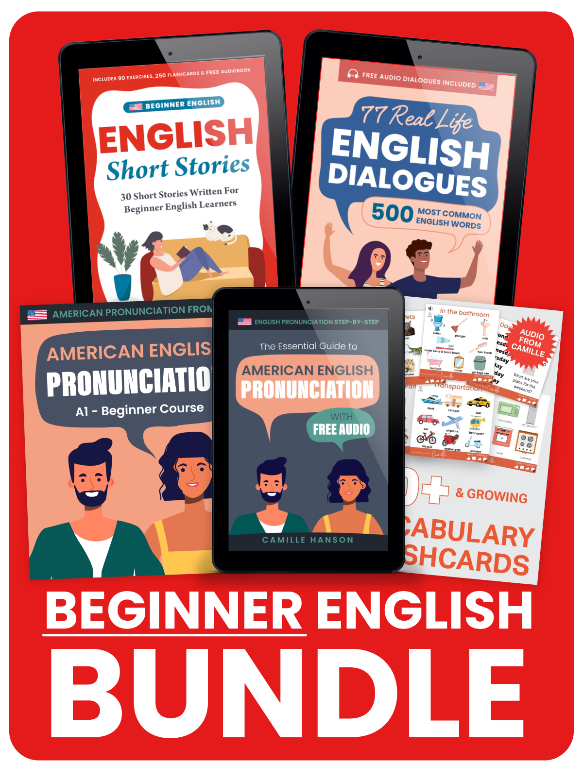 Beginner English Bundle - Learn English with Camille